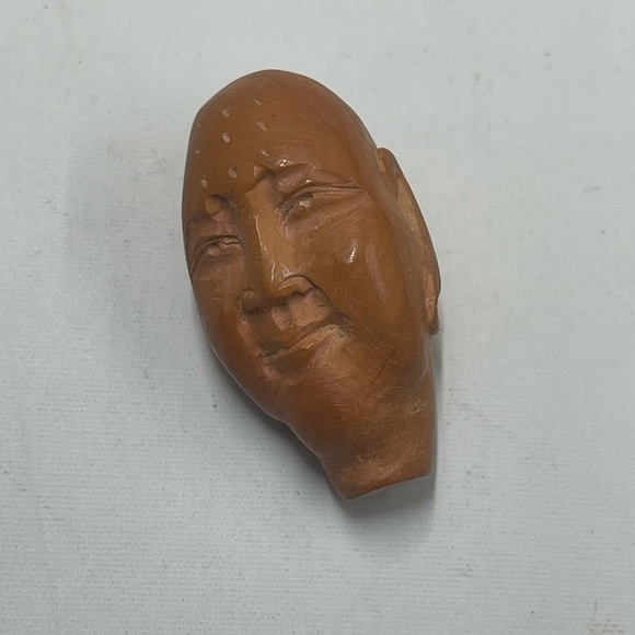 Jewelry | Antique Chinese Hand Carved Hediao Nut Bead Peach Pit Faces ...